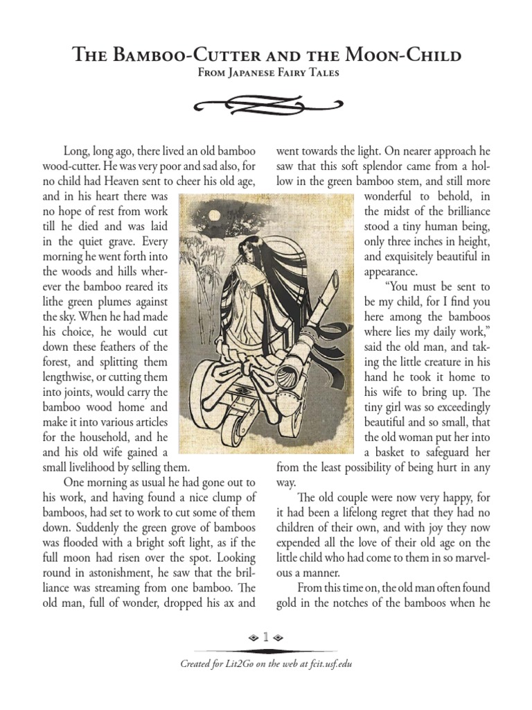 Japanese Fairy Tales 002 The Bamboo Cutter and The Moon Child PDF | PDF ...