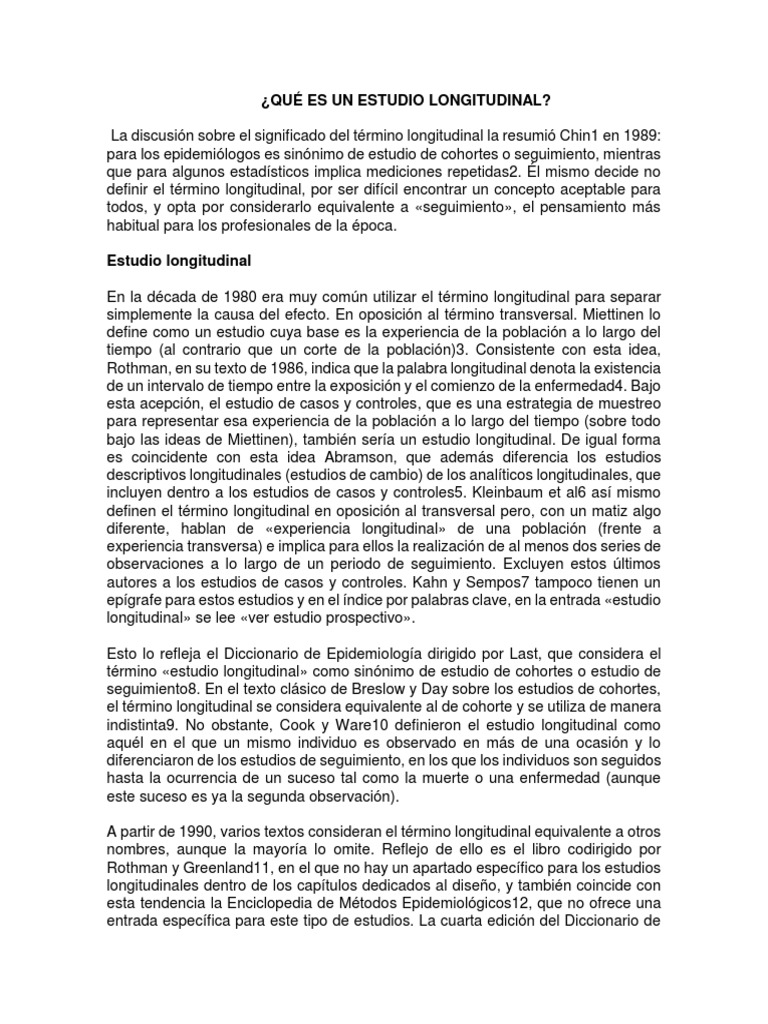 Estudios Longitudinales | PDF | Liderazgo | Hipótesis