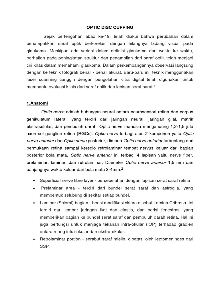 Optic Disc Cupping | PDF
