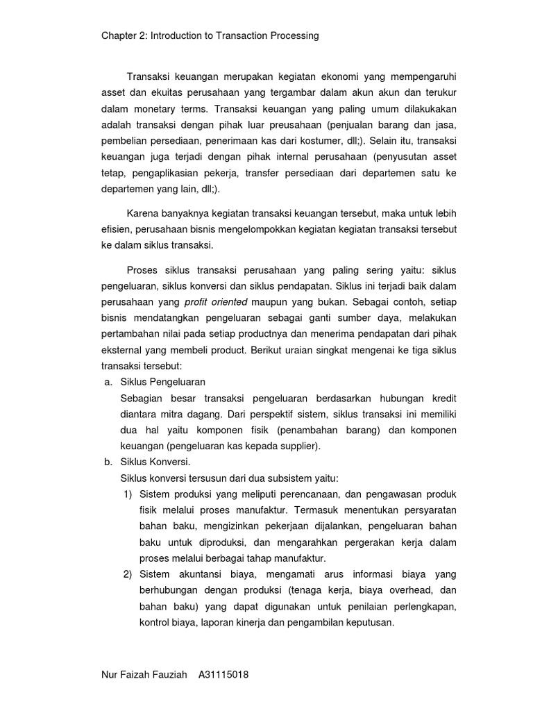Chapter 2: Introduction To Transaction Processing | PDF