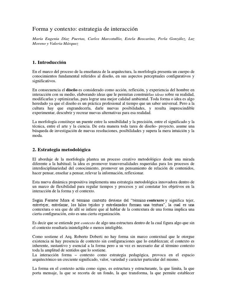 Forma y Contexto | PDF | Diseño | Área urbana