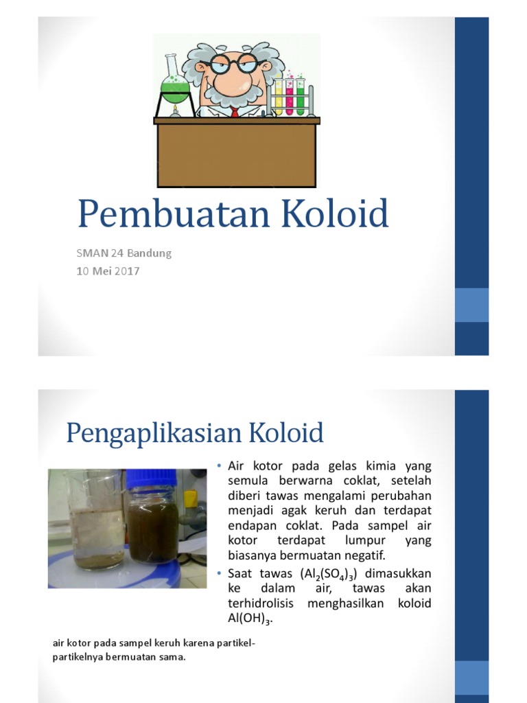 Microsoft PowerPoint - Pembuatan Koloid | PDF | Sains & Matematika