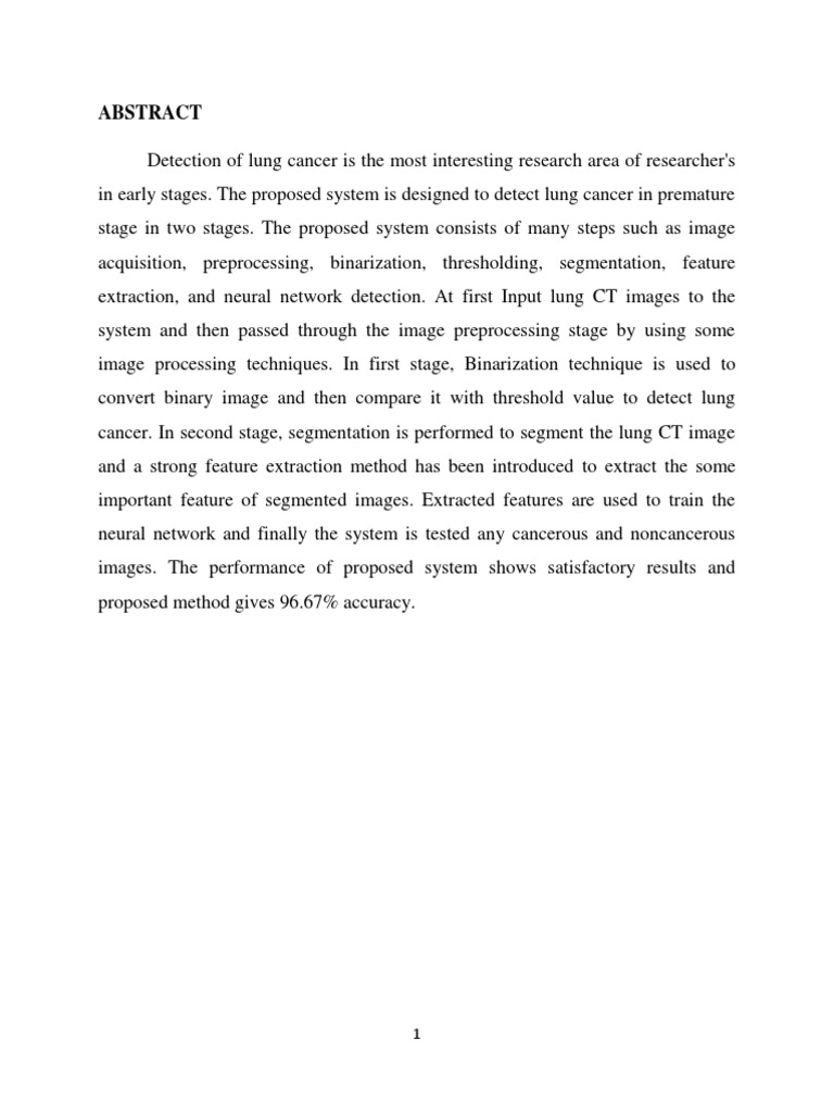Lung Cancer Detection Using Digital Image Processing | PDF | Matlab ...