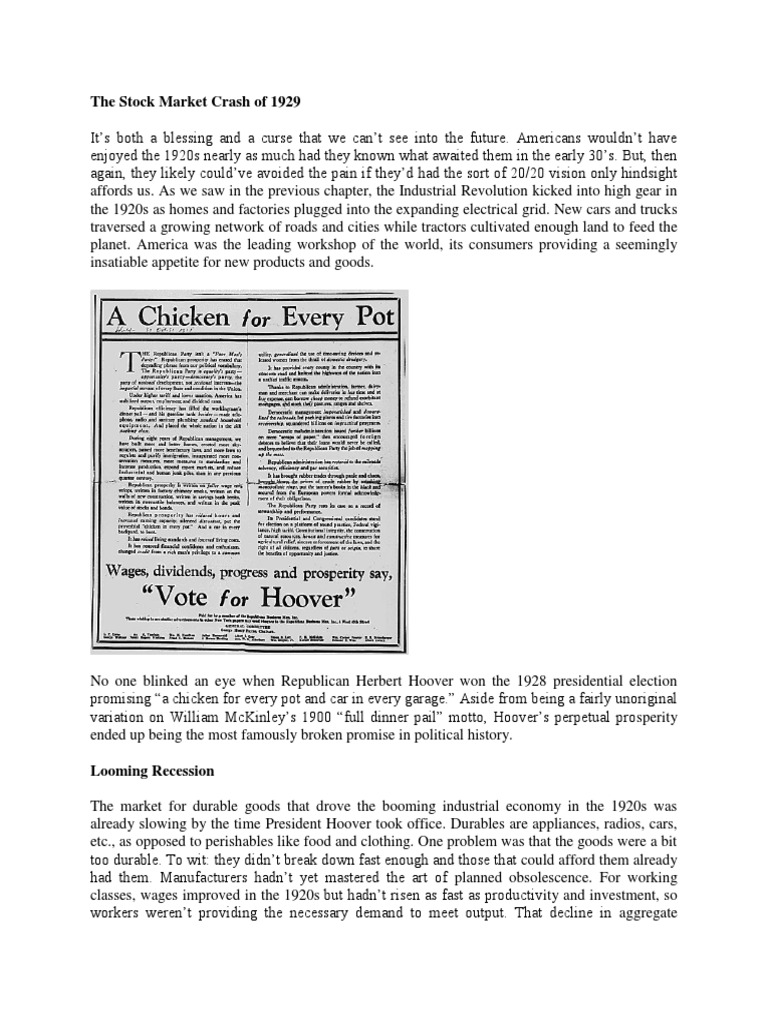 Causes of the 1929 Stock Market Crash | PDF | Federal Reserve System ...