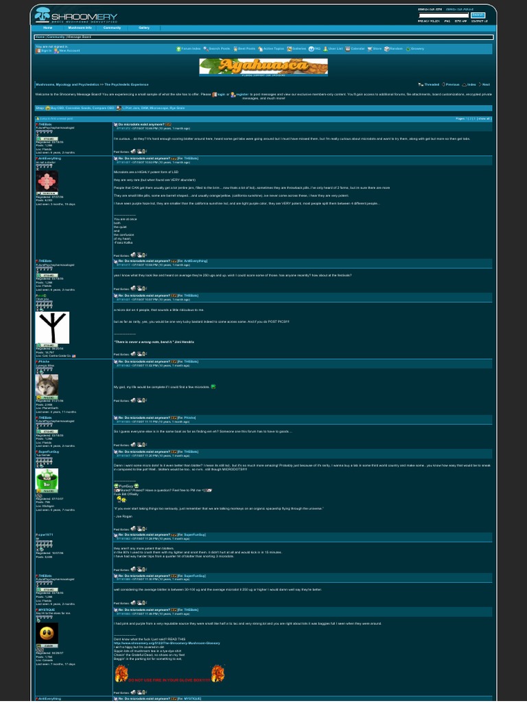Do Microdots Exist Anymore - The Psychedelic Experience - Shroomery ...
