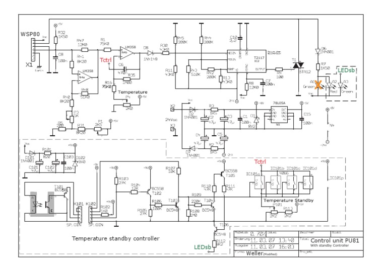 WELLER PU81 Schematic