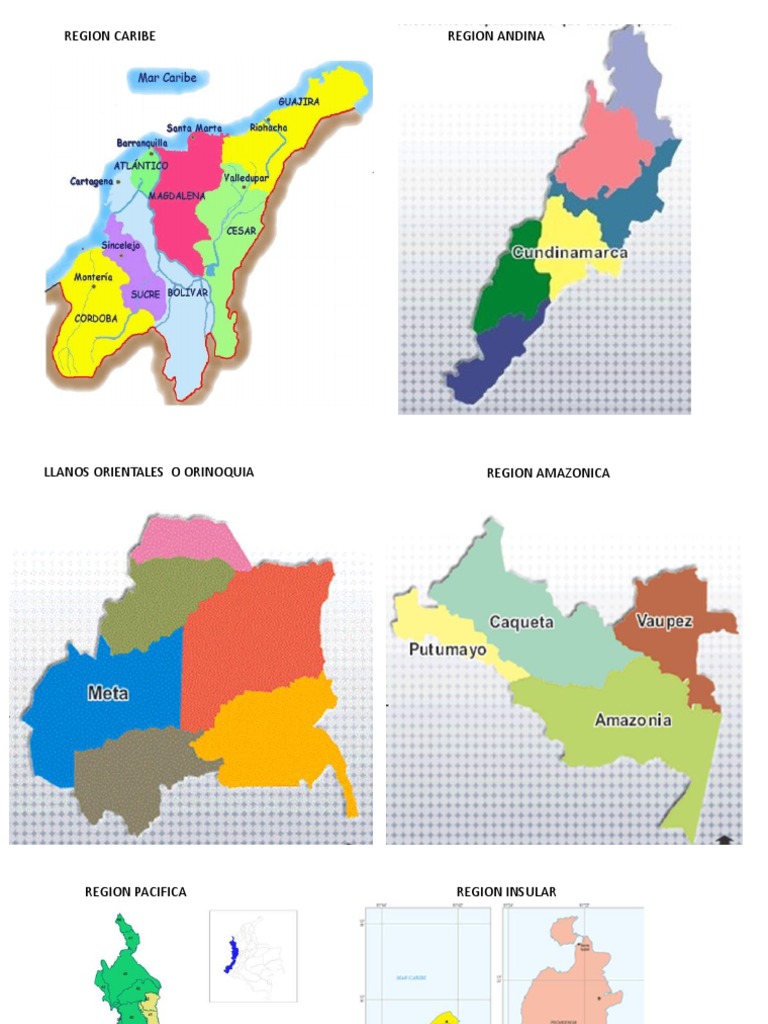 Regiones de Colombia Individuales | PDF