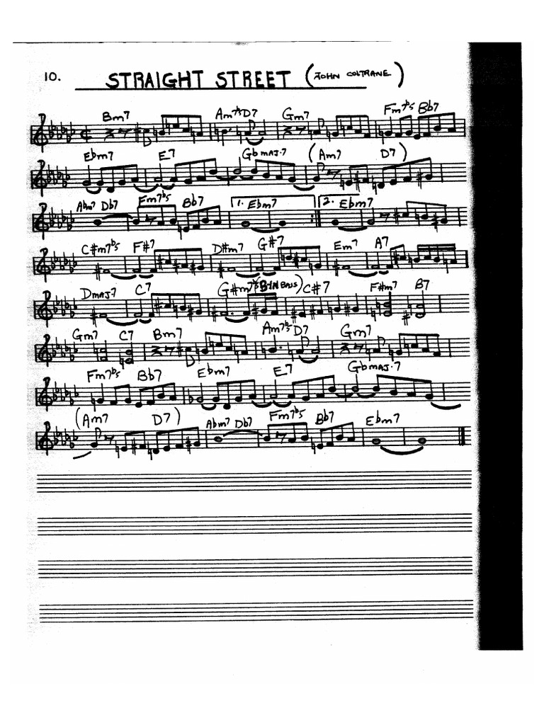 Straight Street John Coltrane | PDF