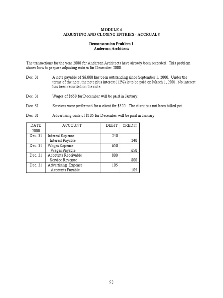 Accounting Exercise | PDF | Debits And Credits | Accrual