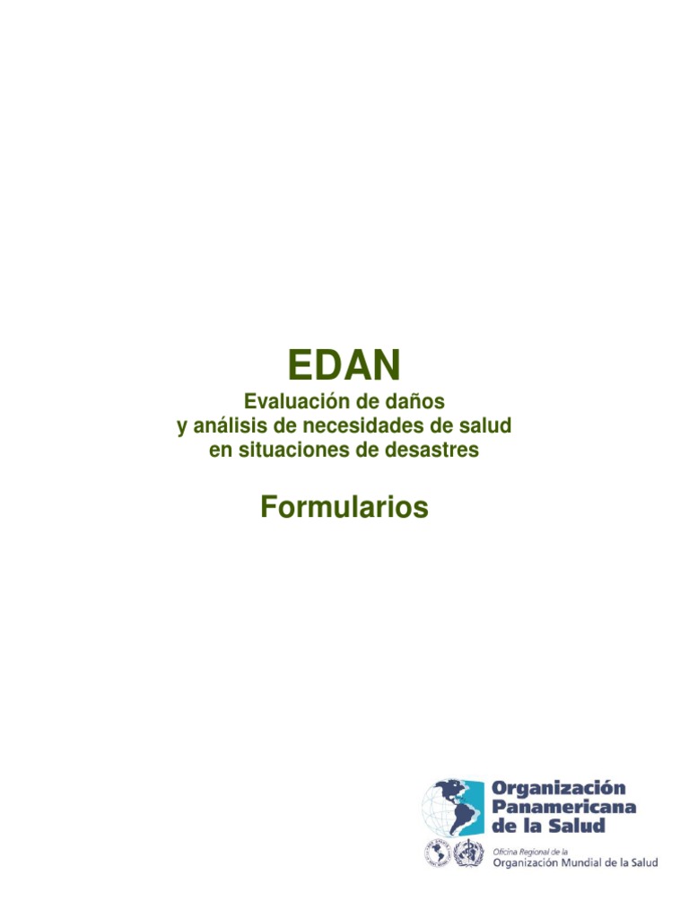 Formularios EDAN | PDF | Saneamiento | Agua