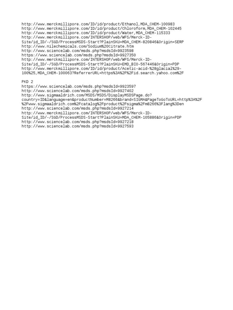 Daftar Pustaka Msds | PDF | Technology & Engineering