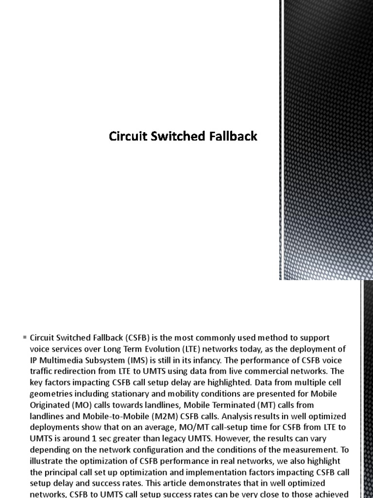 Circuitswitchedfallback 170113193009 | PDF | Lte (Telecommunication ...