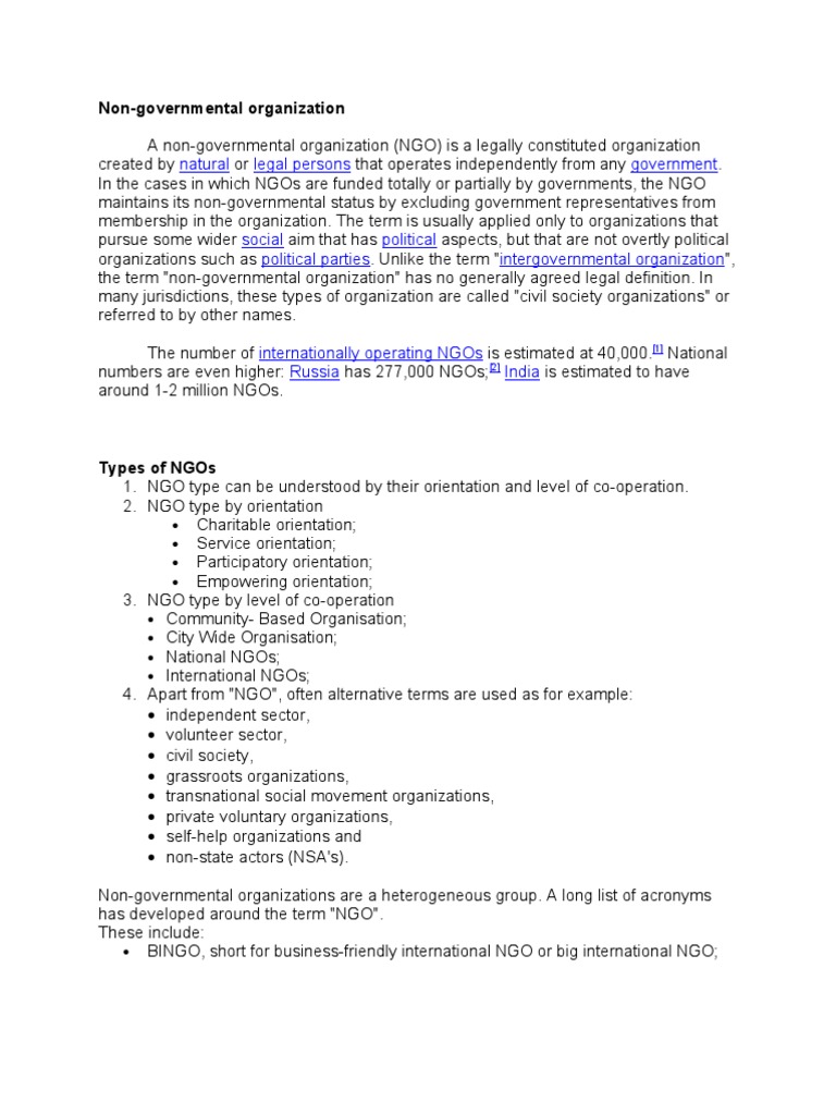 Ngo | PDF | Non Governmental Organization | Public Sphere