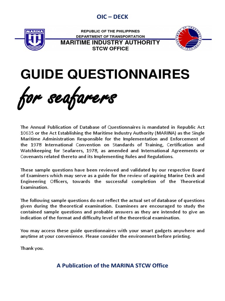 Oic-Deck C5 | PDF | Search And Rescue | Ships