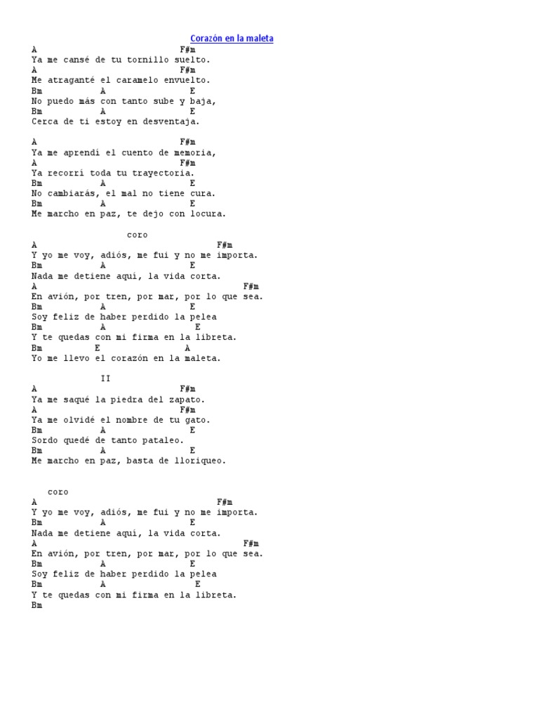 Corazón en La Maleta | PDF