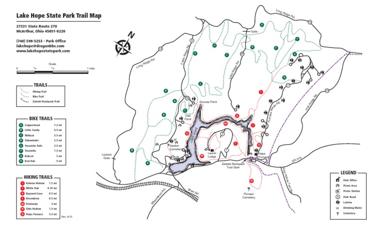 Lake Hope Trail Map | Download Free PDF | Human Power | Hiking