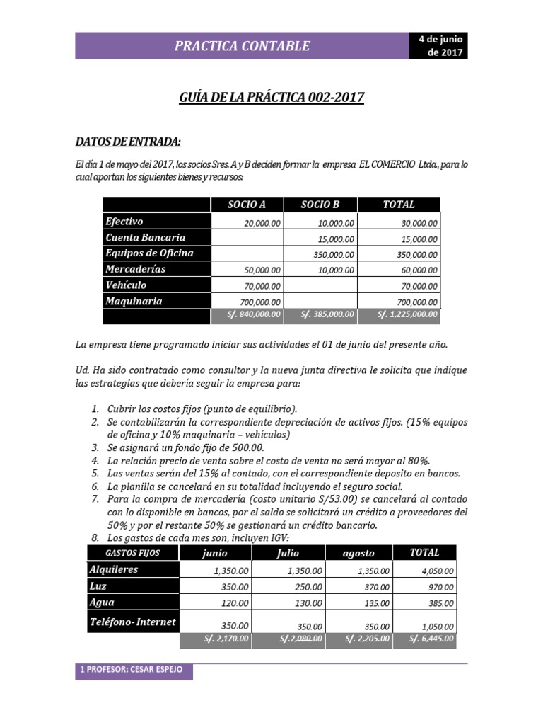 Practica Contable | PDF | Contabilidad | Bancos