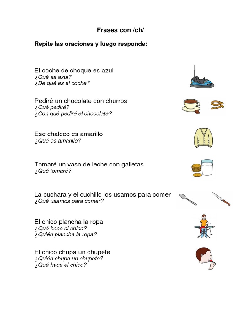 Frases Con CH