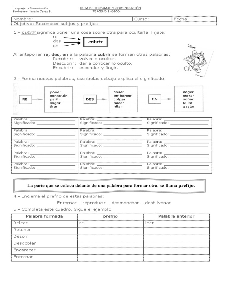 GUIA Prefijos-y-Sufijos | PDF | Morfología Lingüística | Morfología