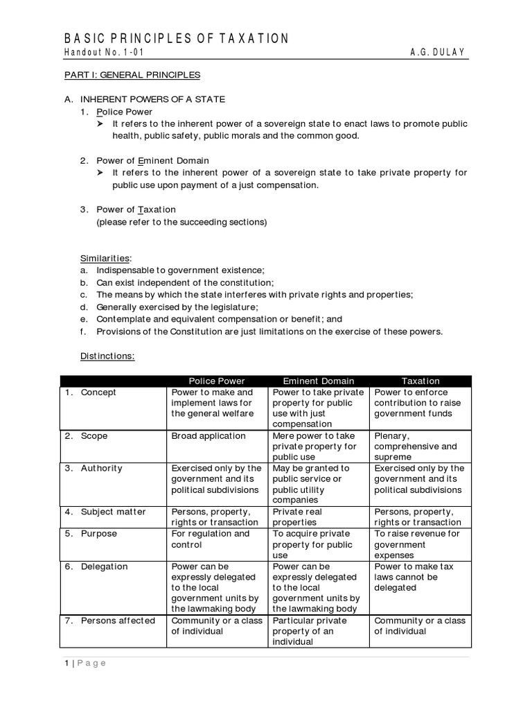 Income Taxation Handout No. 1-01 Complete Text | PDF | Taxpayer ...