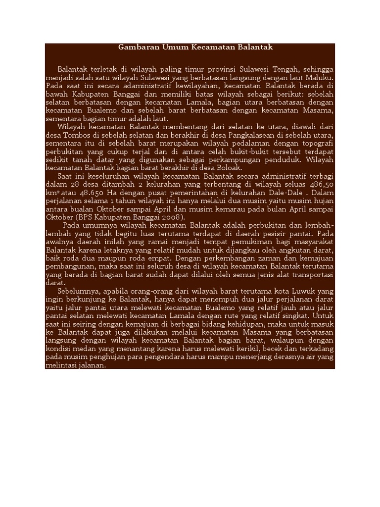Sejarah Suku Balantak | PDF