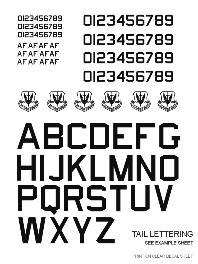 F 22 Tail Lettering PDF | PDF