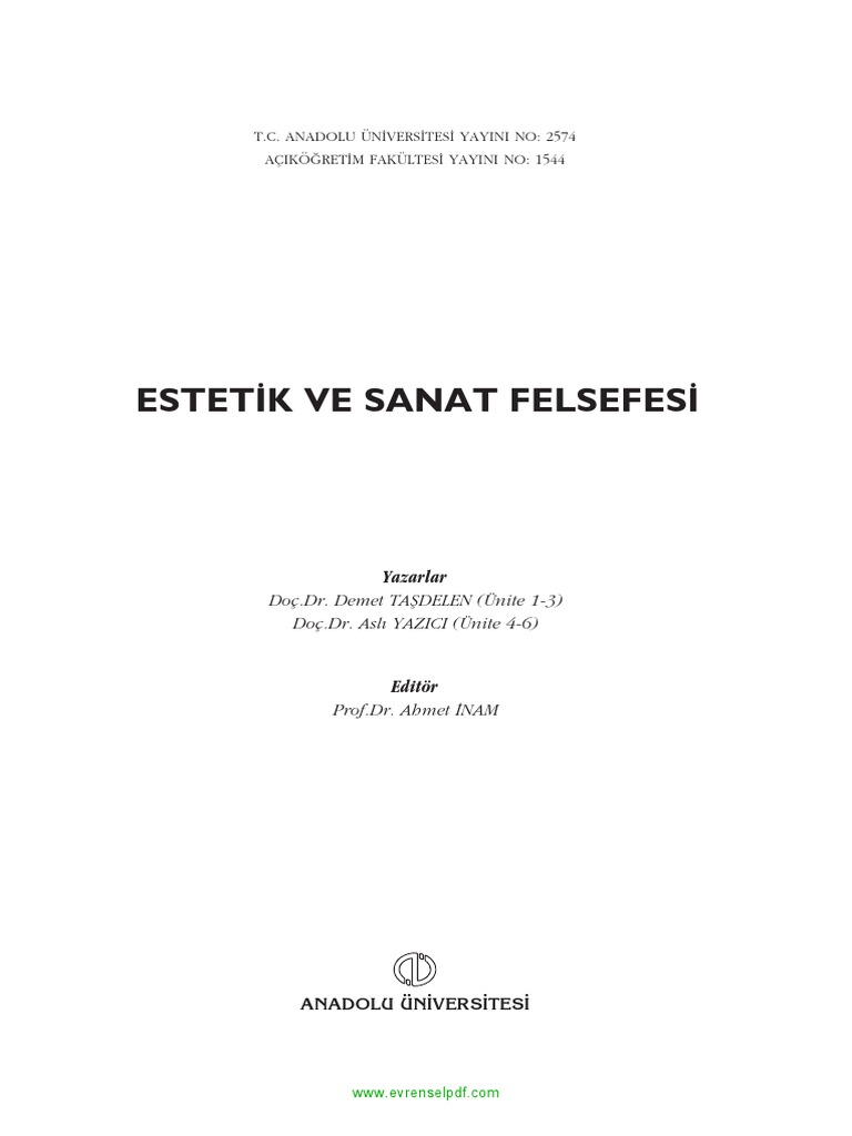 Estetik Ve Sanat Felsefesi PDF | PDF