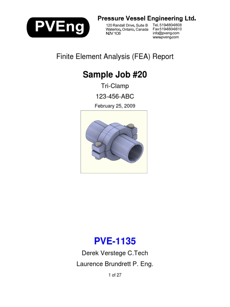 Clamp FEM Analysis | PDF | Finite Element Method | Strength Of Materials