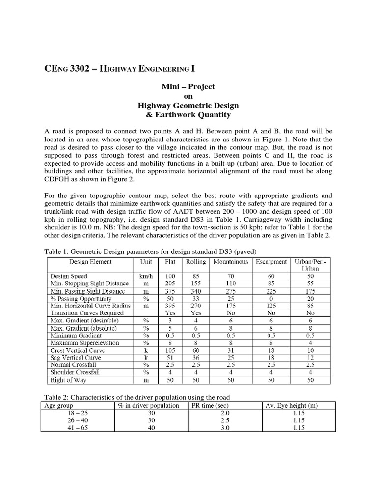 Mini Project PDF Transportation Engineering Land Transport