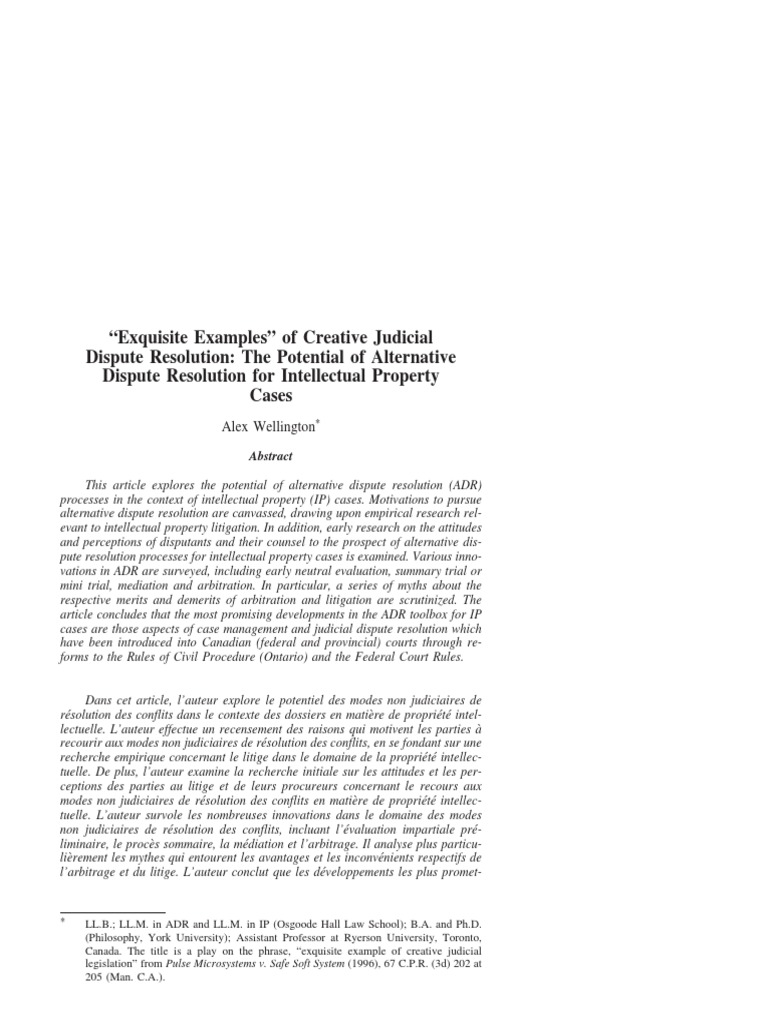 JDR Intellectual Property Cases | PDF | Alternative Dispute Resolution ...