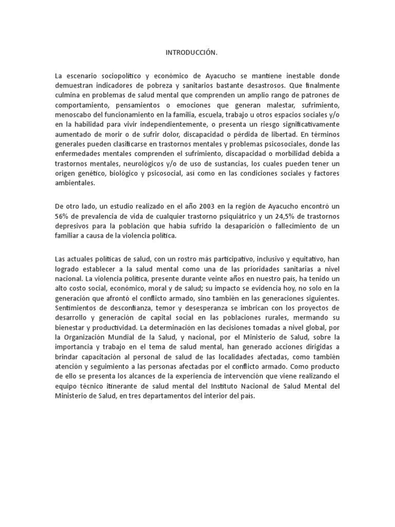 Introducción a La Salud Mental | Salud mental | Adultos Introducción a La Salud Mental | Salud mental | Adultos
