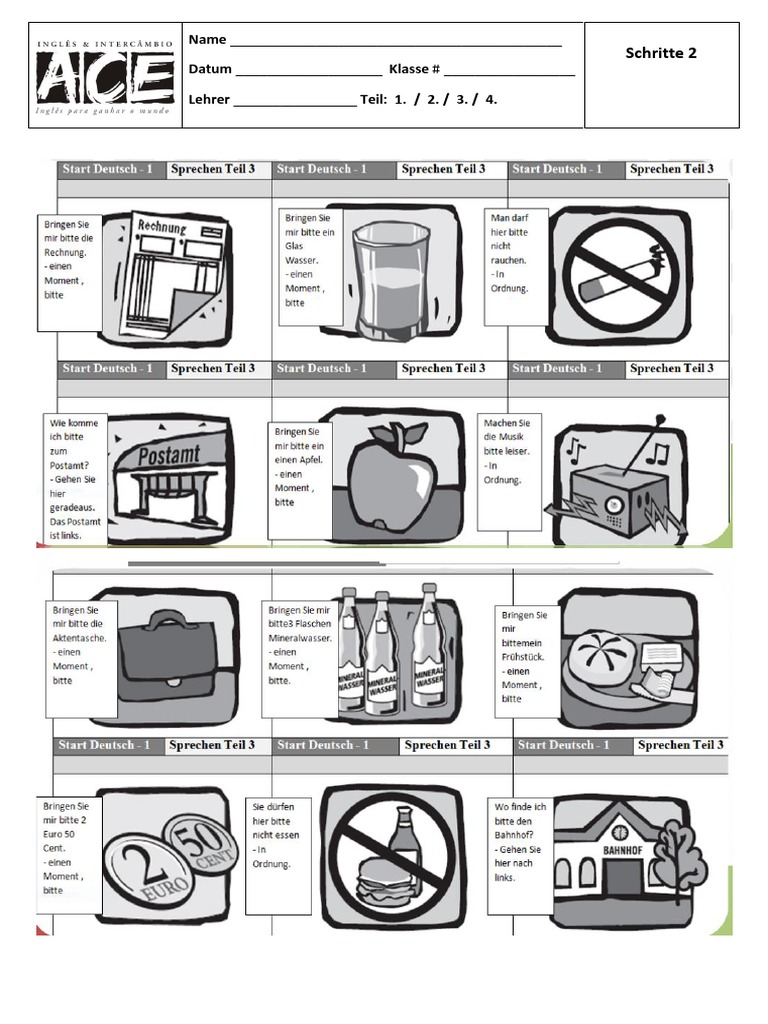 Goethe A1 Sprechen Teil 3 - Speaking Practice