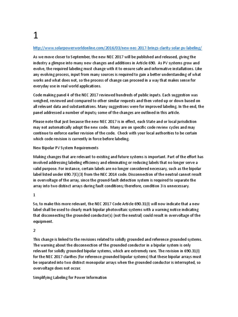 Nec 2017 | Download Free PDF | Energy Storage | Direct Current