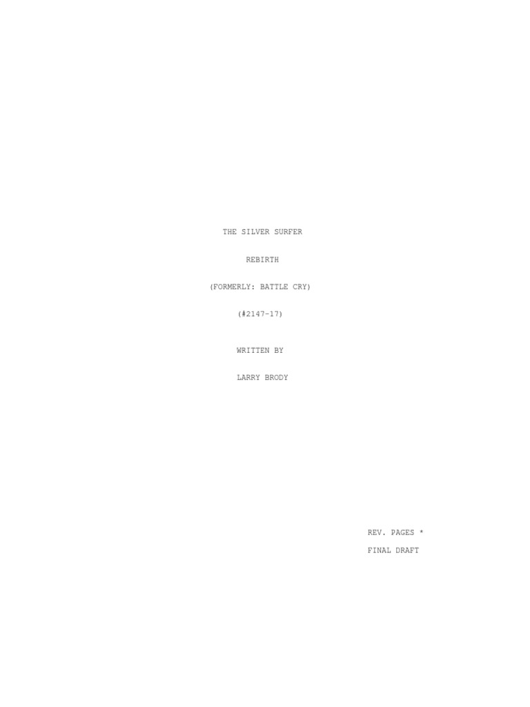 Silver Surfer Script 2 Plus | PDF | Nature