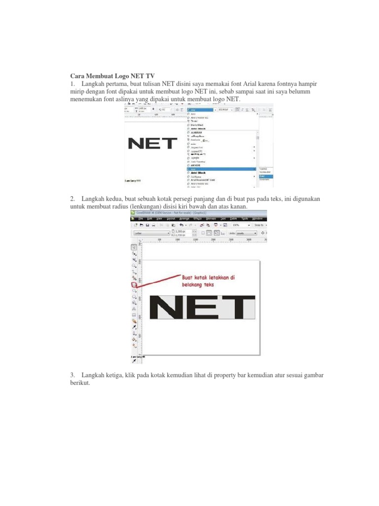 Cara Desain Logo NET TV yang Mudah | PDF | Komputer