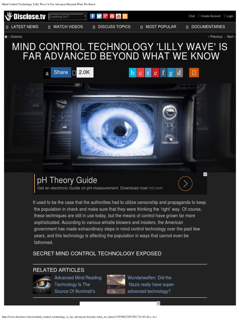 Mind Control Technology 'Lilly Wave' Is Far Advanced Beyond What We ...