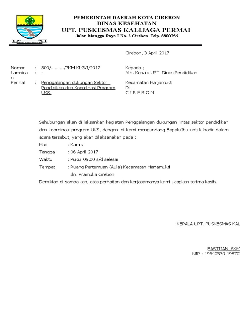 Surat Undangan Pertemuan | PDF