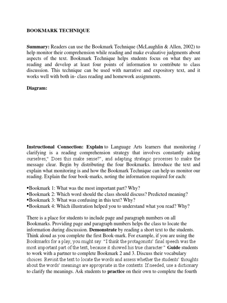 Bookmark Technique | PDF