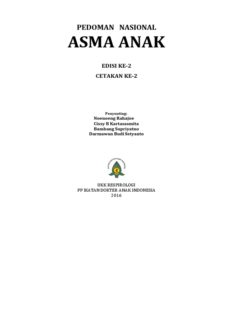 Pedoman Nasional Asma Anak IDAI | PDF