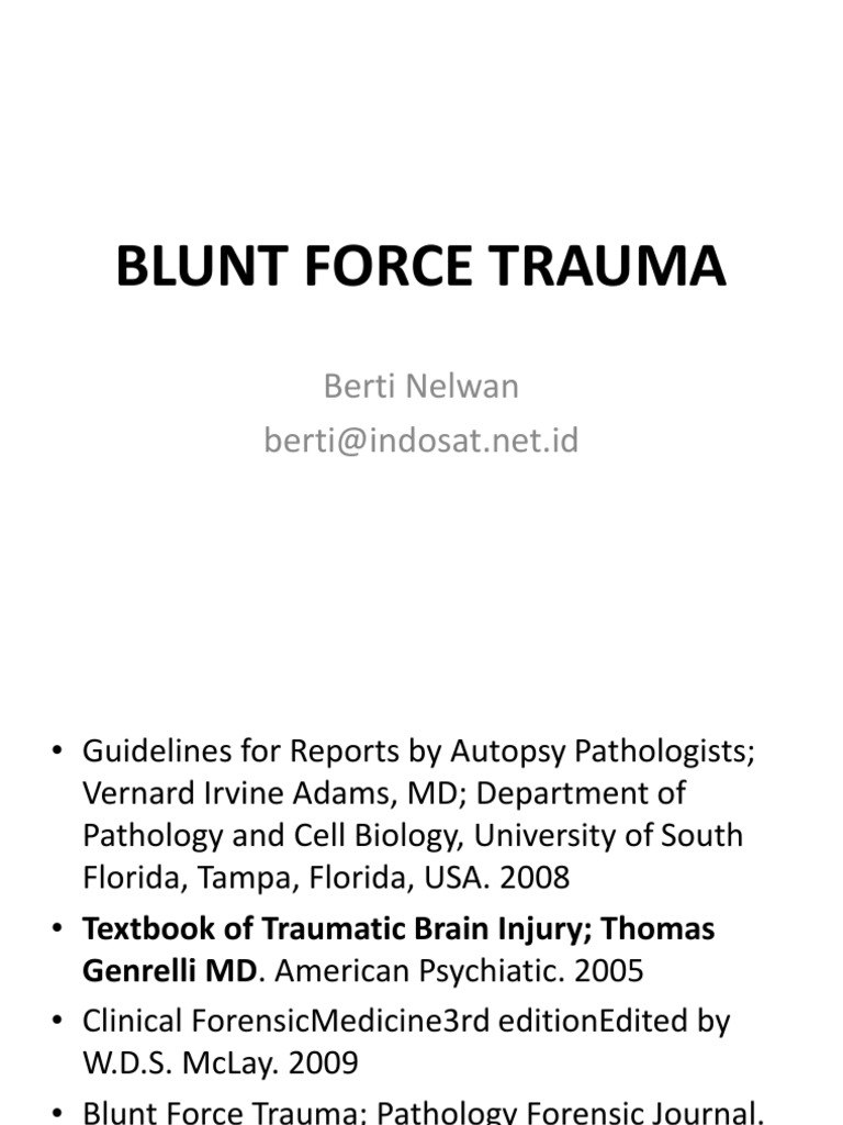 Analysis of Cutaneous Manifestations of Blunt Force Injury: A Focus on ...