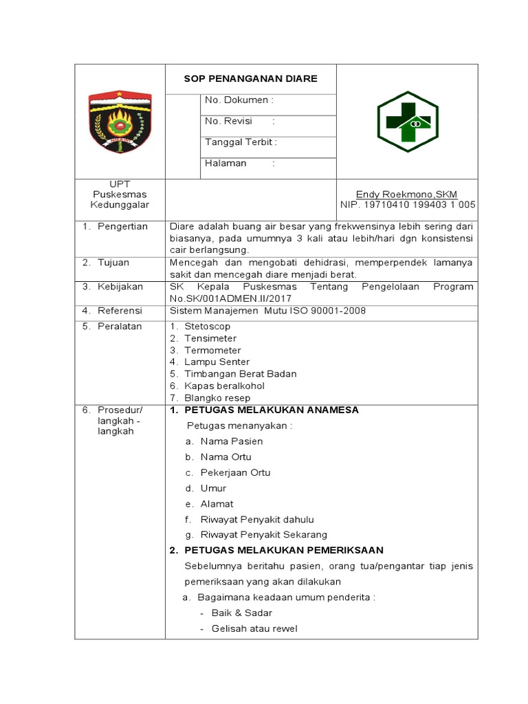 Sop Diare Sop Ispa Sop Pencatatan Dan Pelaporan Diare Sop Pencatatan Dan Pelaporan Ispa | PDF
