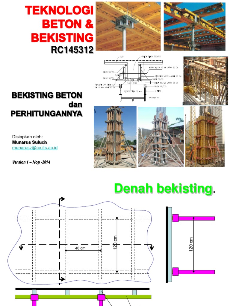 Contoh dan Perhitungan Bekisting Beton | PDF