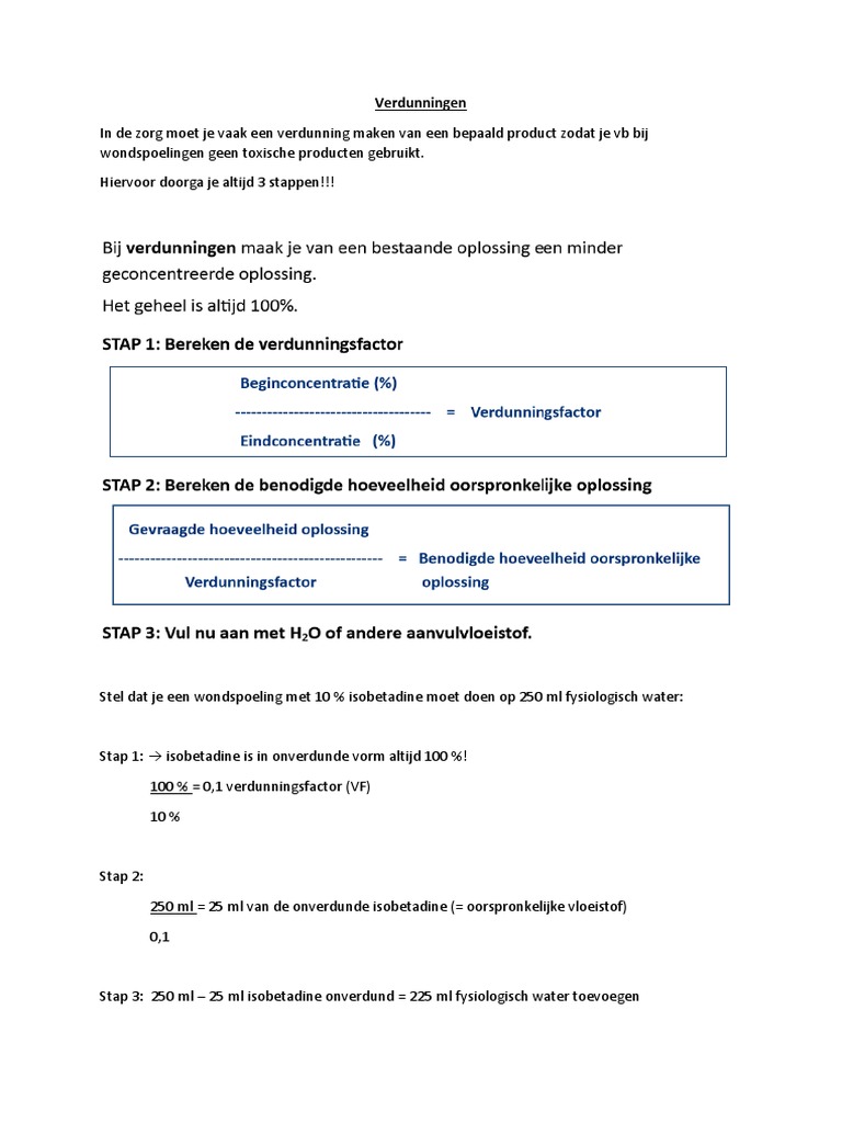 Verdunningen | PDF