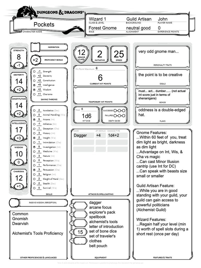 Gloomhaven character sheet