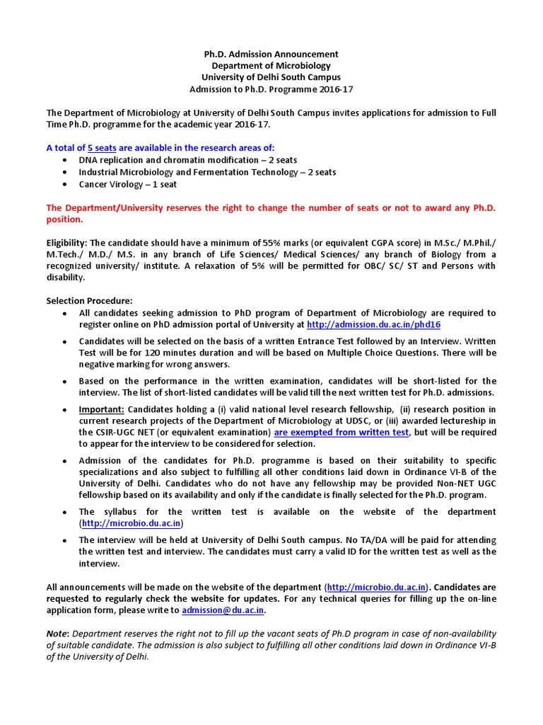 PHD Advertisement | PDF | Doctor Of Philosophy | University And College ...