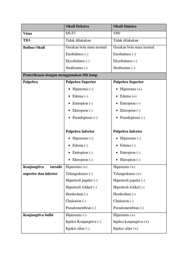 Status Oftalmologis dan Hiperemis Mata | PDF