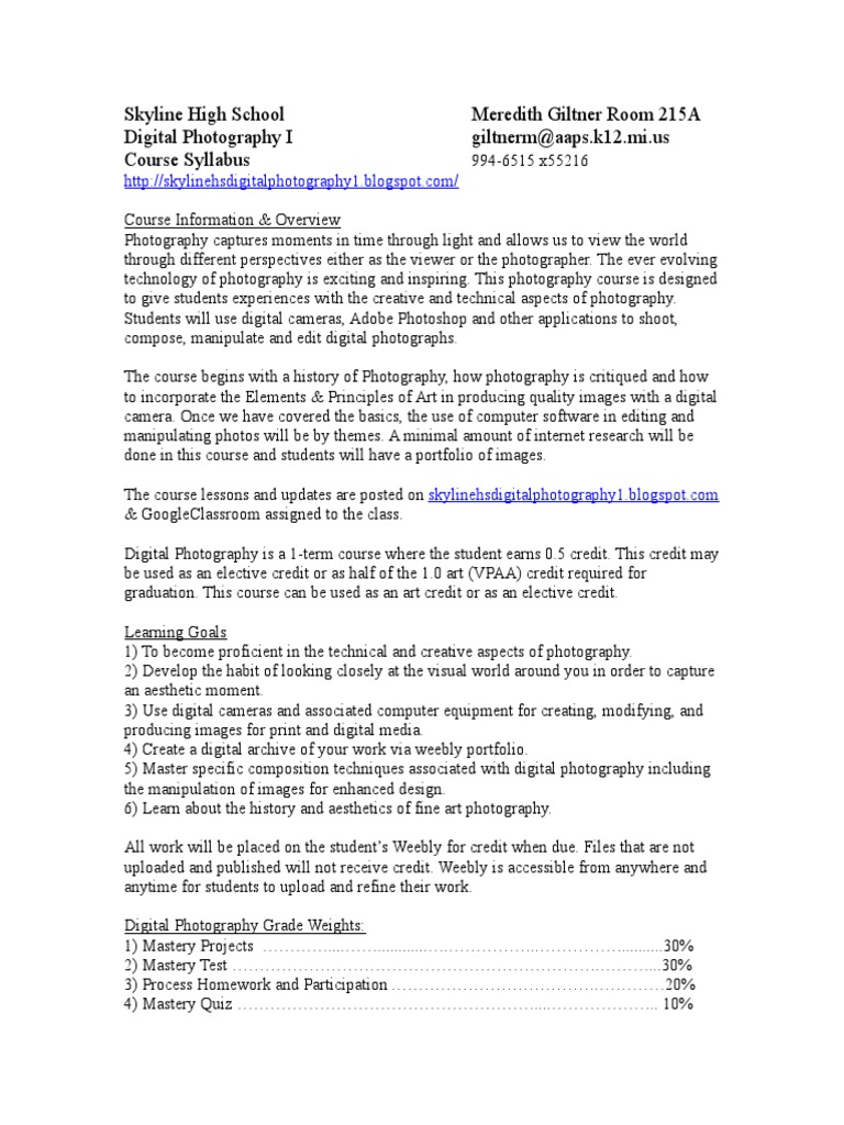 Digital Photo I Sky Revised | PDF | Digital Photography | Homework