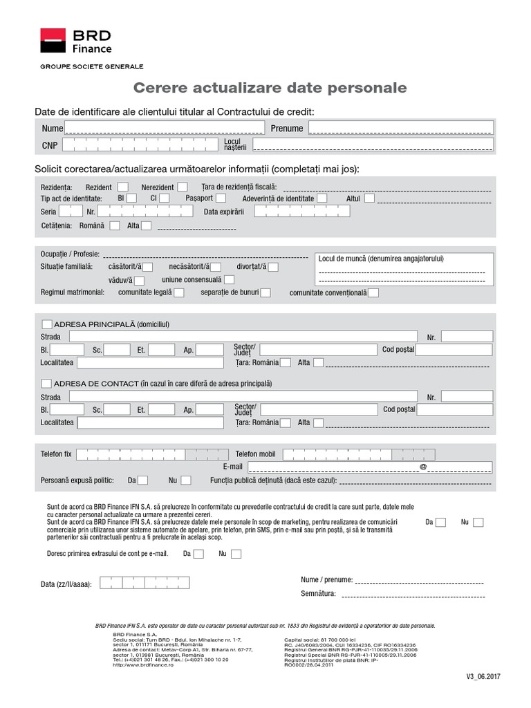 Formular Actualizare Date