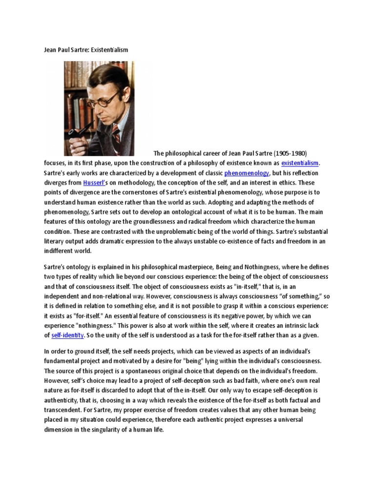 Jean Philo | PDF | Existentialism | Phenomenology (Philosophy)