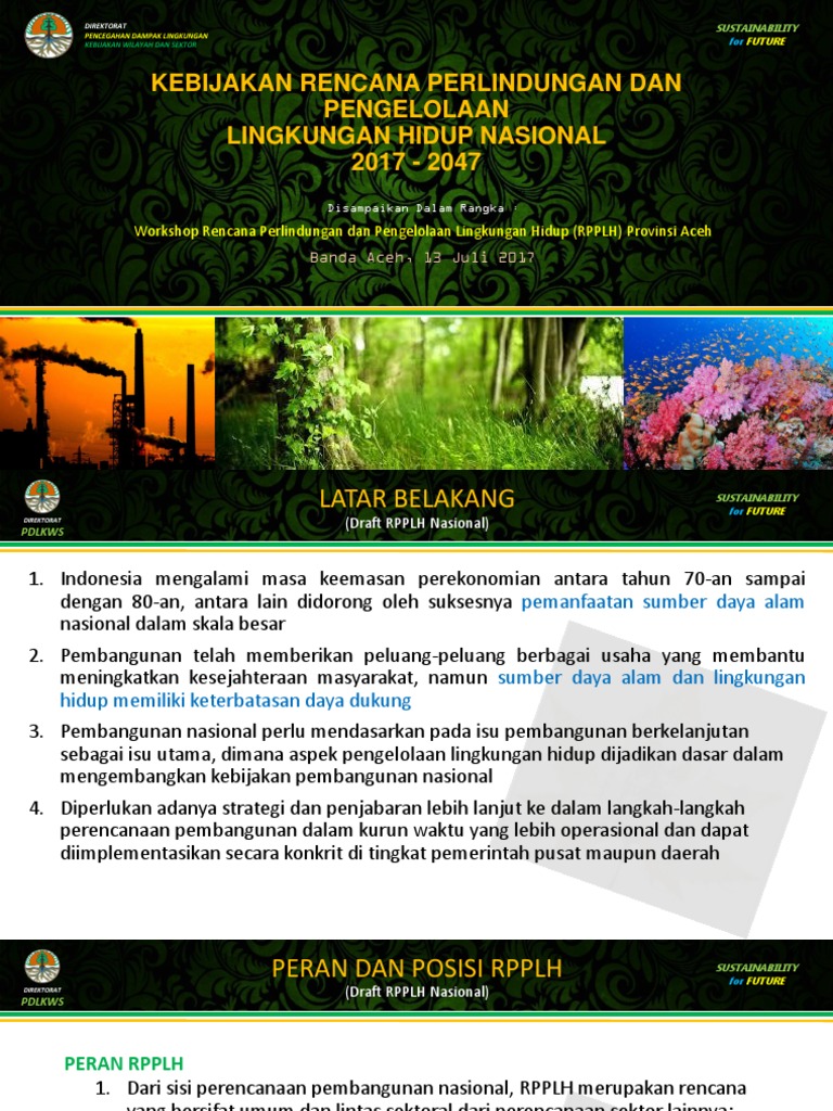 Kebijakan RPPLH Nasional | PDF | Kesehatan Holistik | Teknologi & Rekayasa
